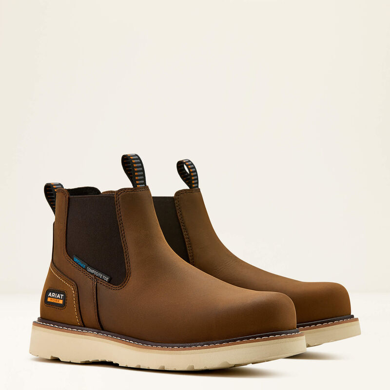 Rebar Wedge Chelsea Waterproof Composite Toe Work Boot | Ariat Crew