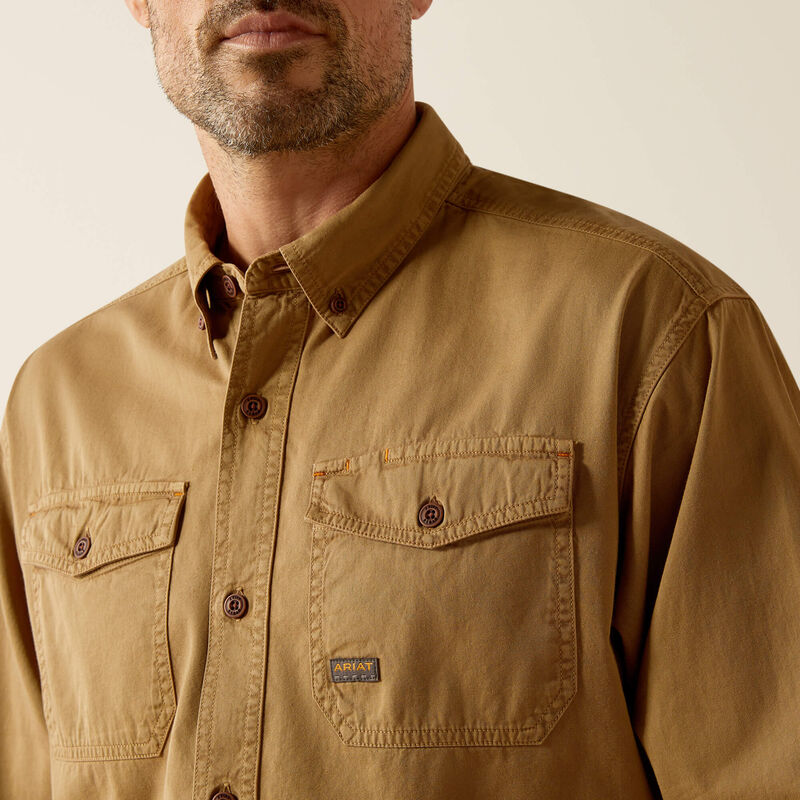 Rebar Washed Twill Work Shirt | Ariat Crew